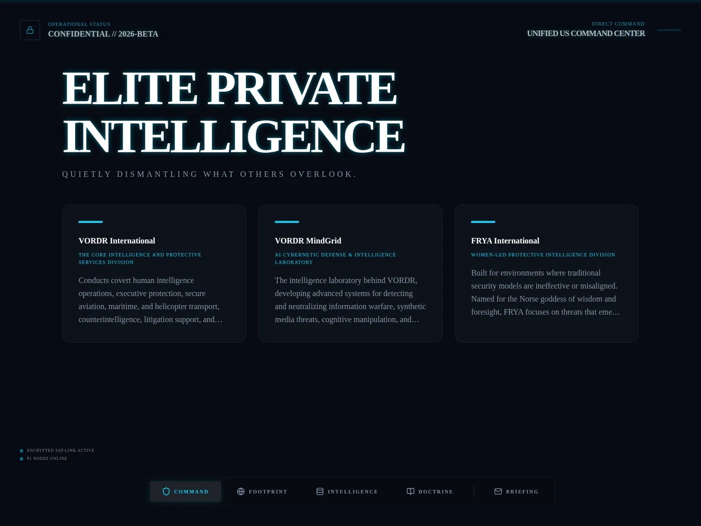 VORDR 3D Space Homepage