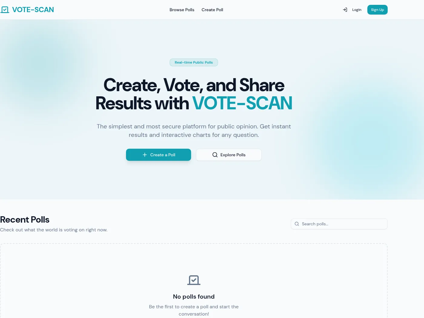 VOTE-SCAN Poll Platform