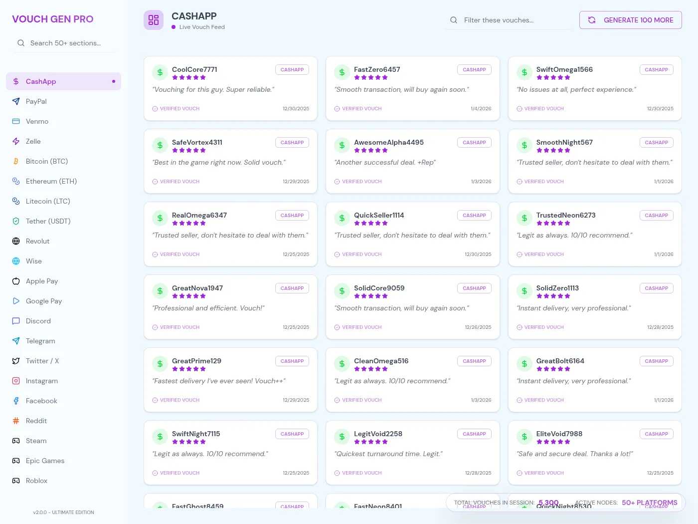 Ultimate Vouch Generator