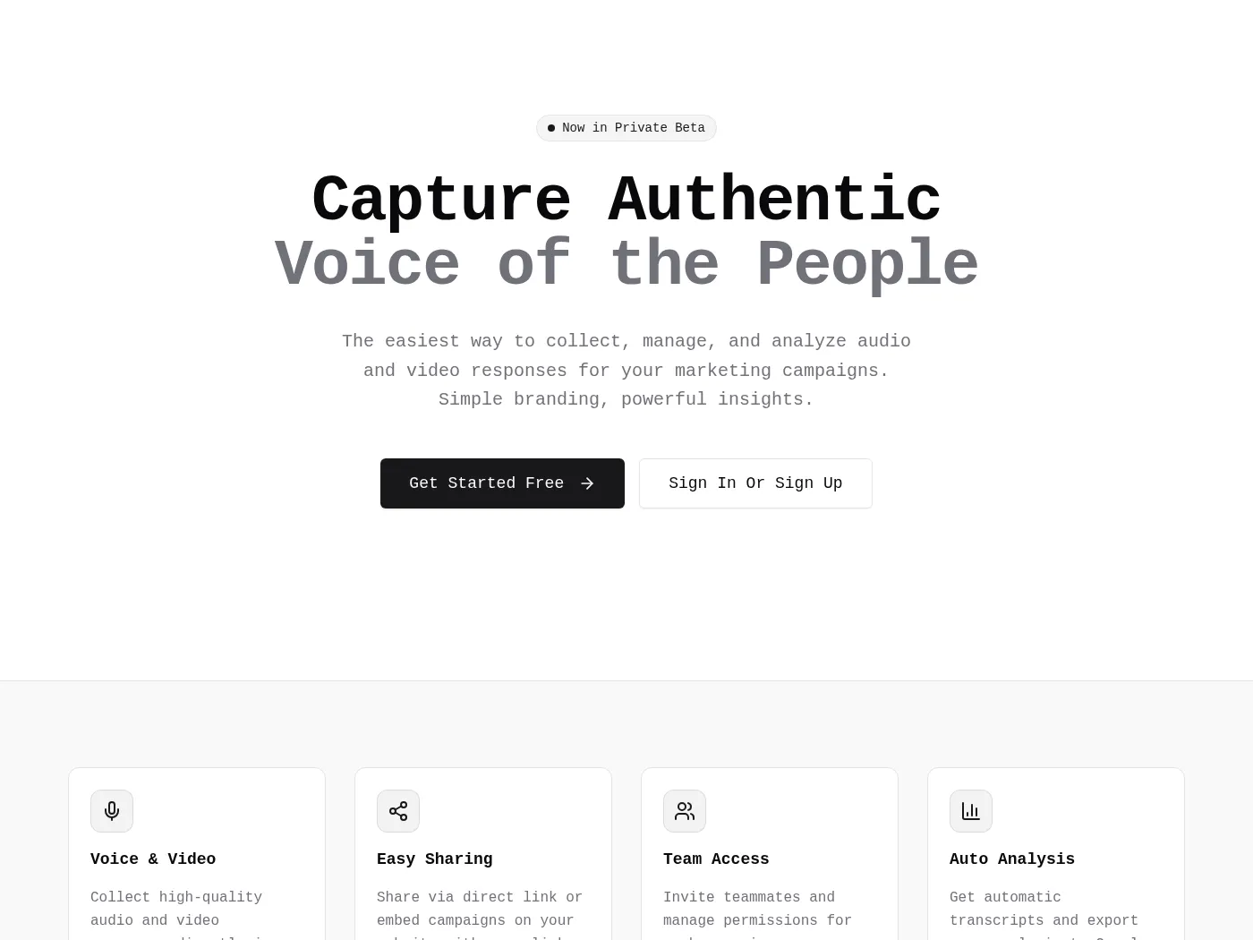 Vox Pops Campaign Manager
