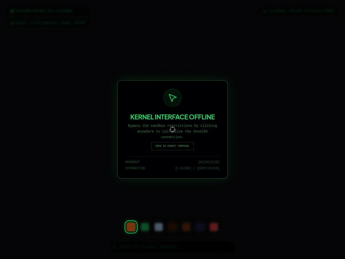 VoxelOS 3D Desktop