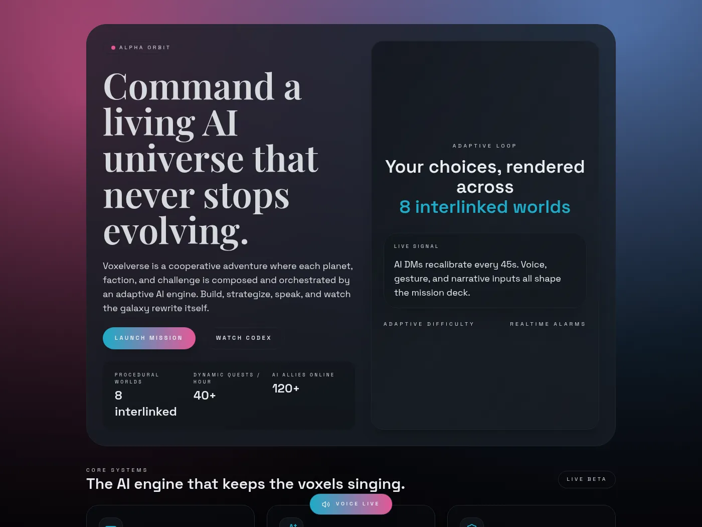 VoxelVerse AI Game