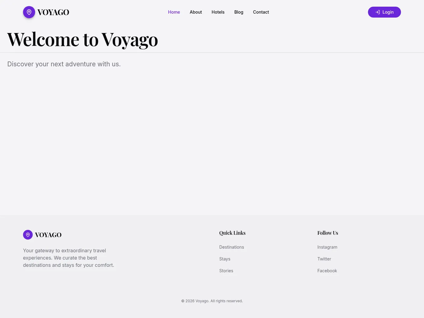 Voyago Travel Portal