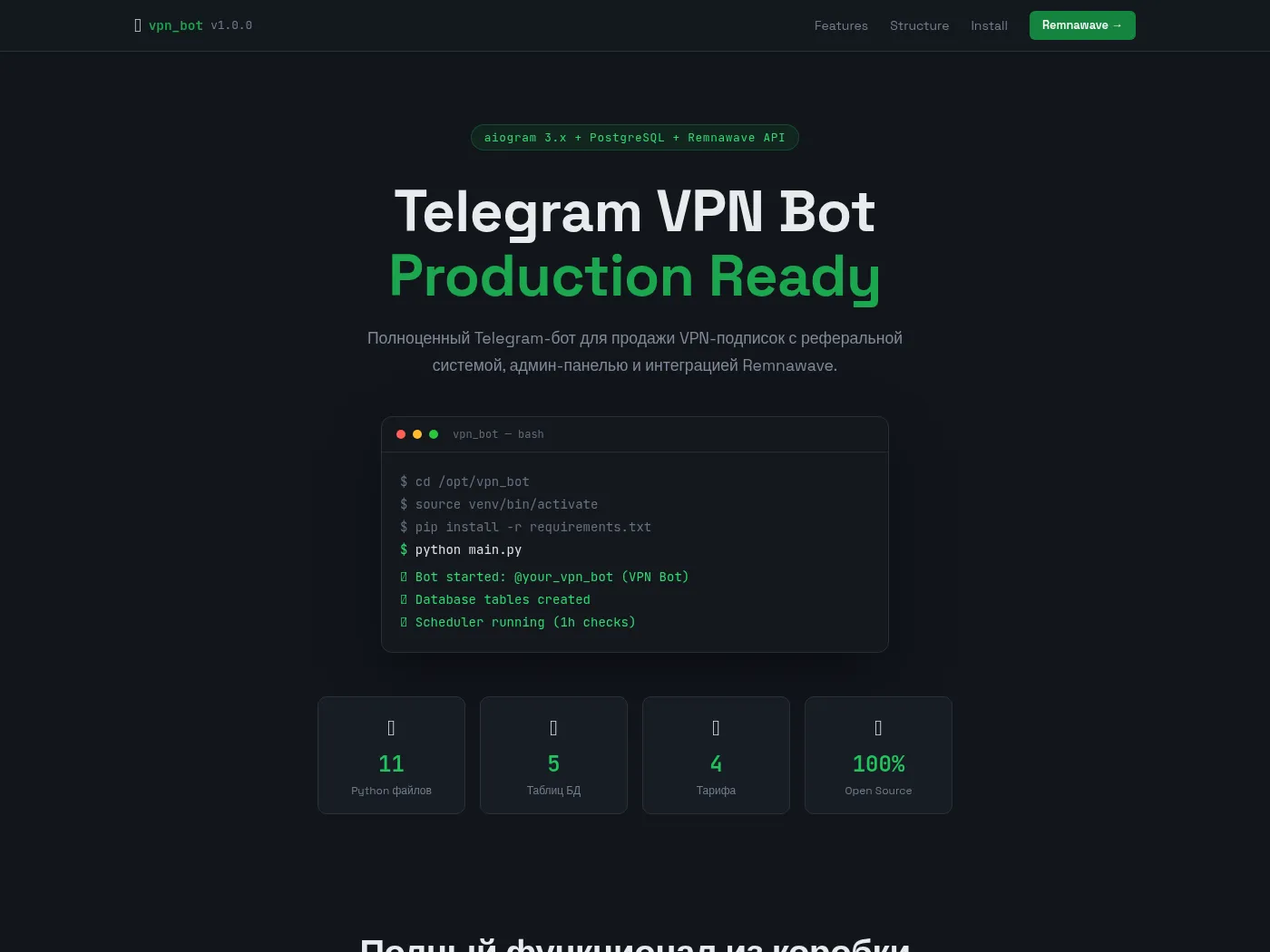 VPN Bot for Telegram