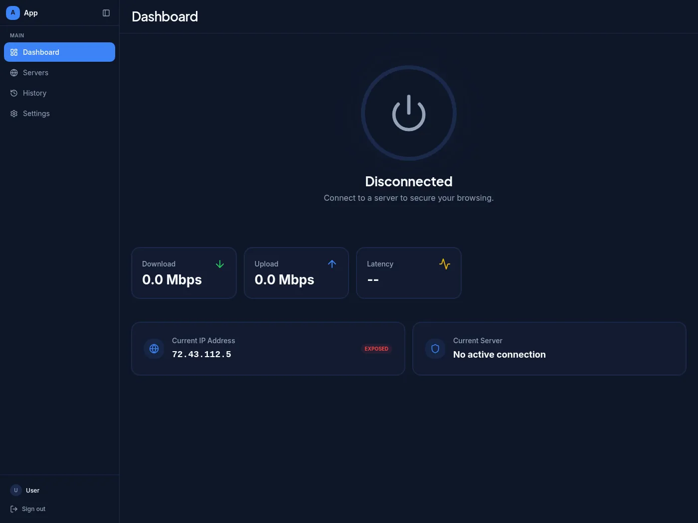 VPN Dashboard