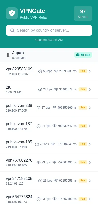 VPNGate Mobile Connect