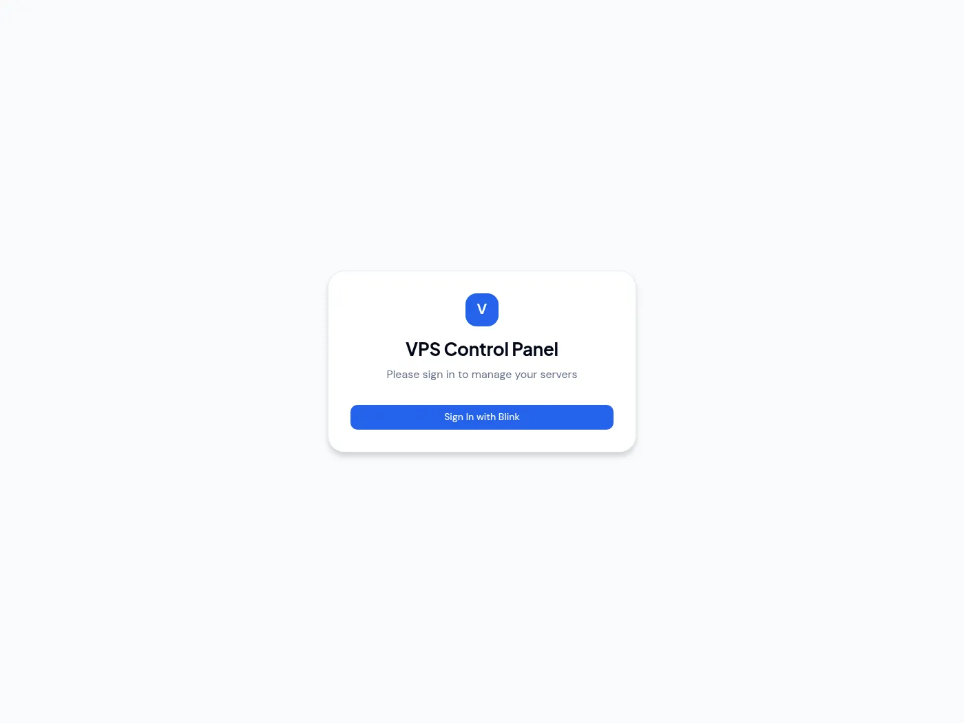 VPS Control Panel