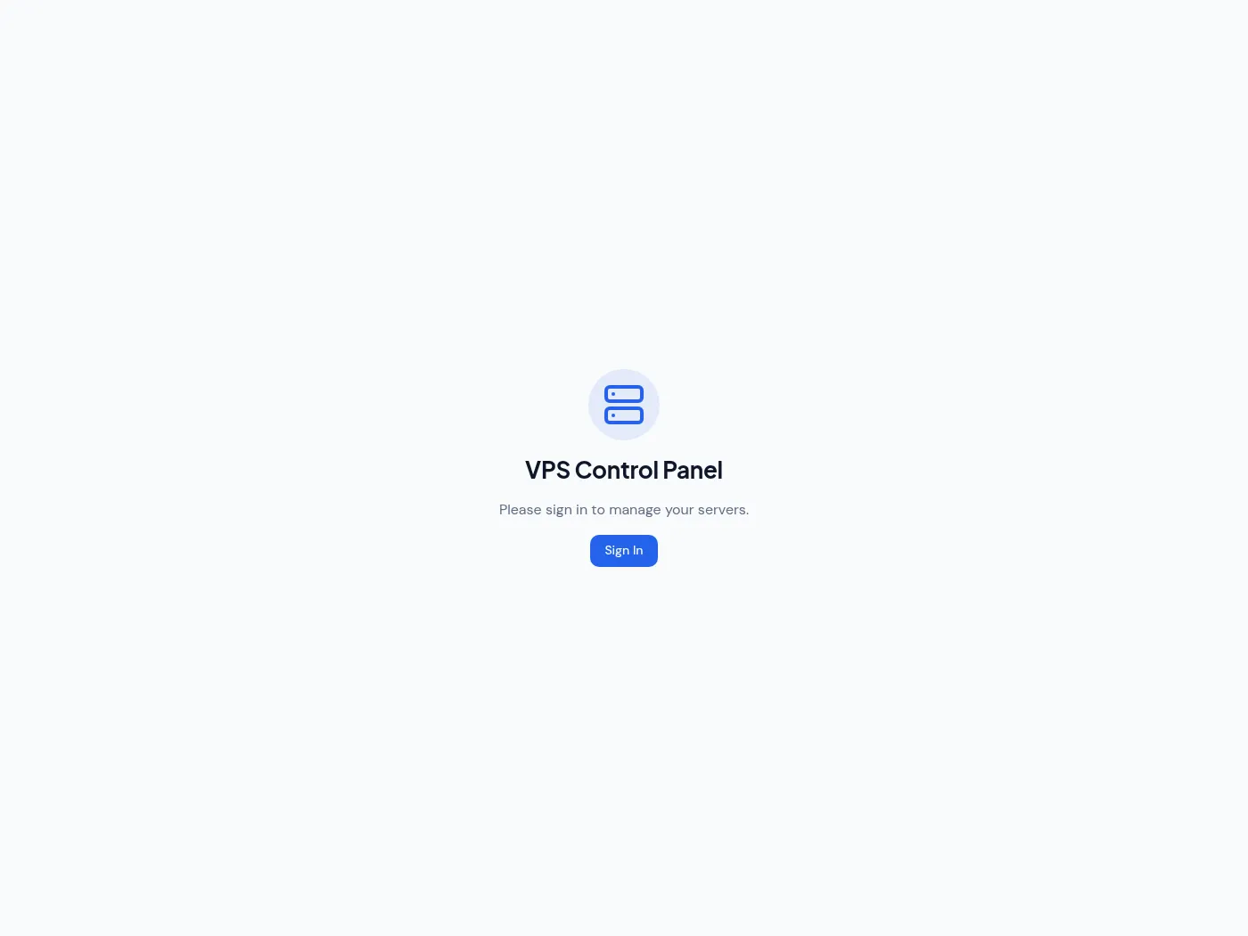 VPS Control Panel