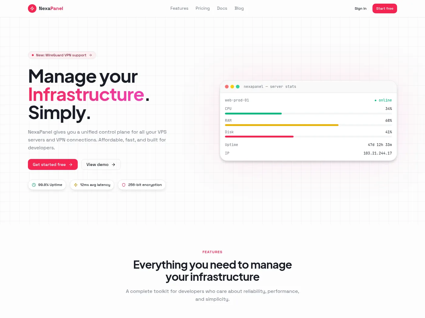 RedPink SaaS Dashboard