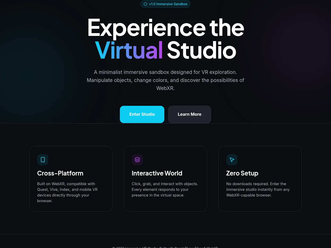 Immersive VR Studio