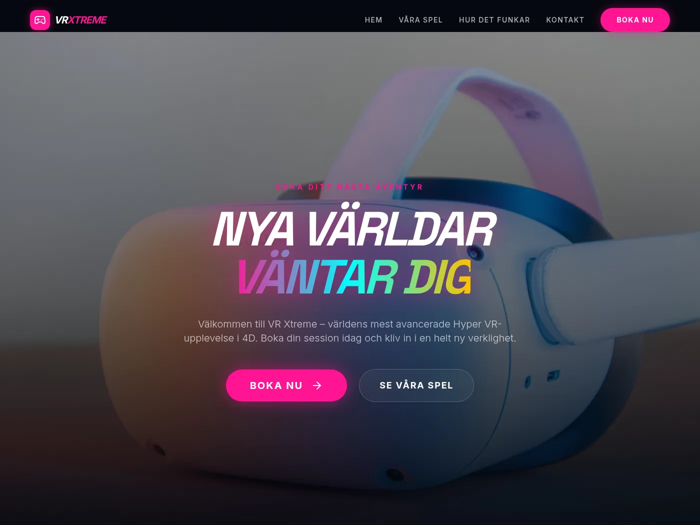 VRXtreme Booking Portal
