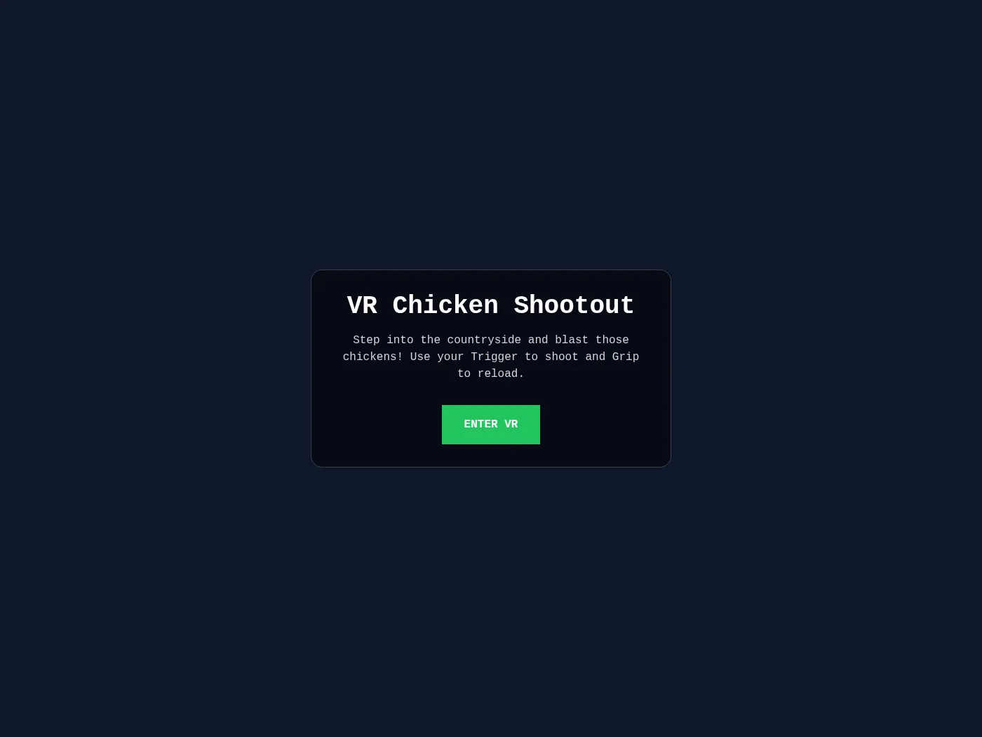 VR Chicken Shootout