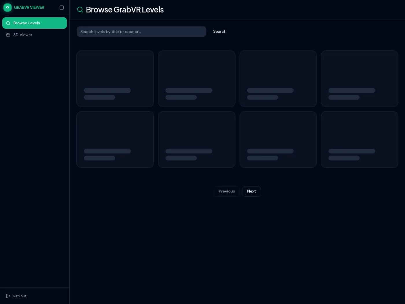 GrabVR Level Viewer