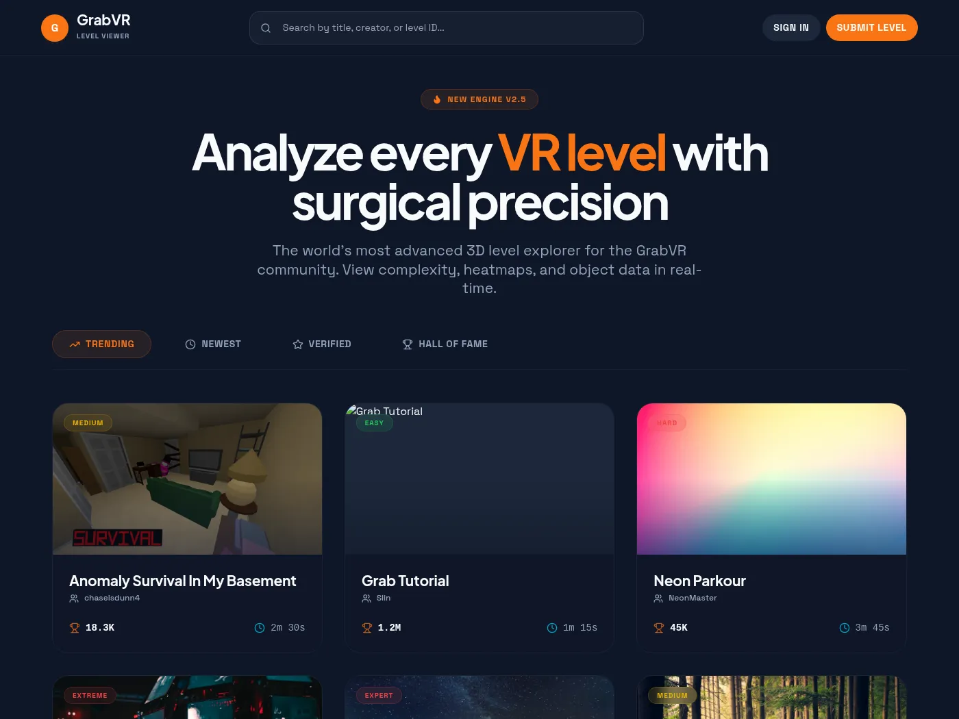 GrabVR Level Viewer