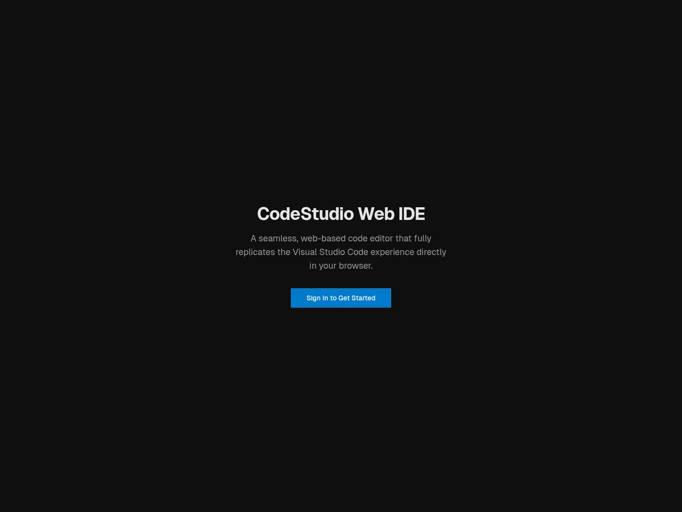 CodeStudio Web IDE
