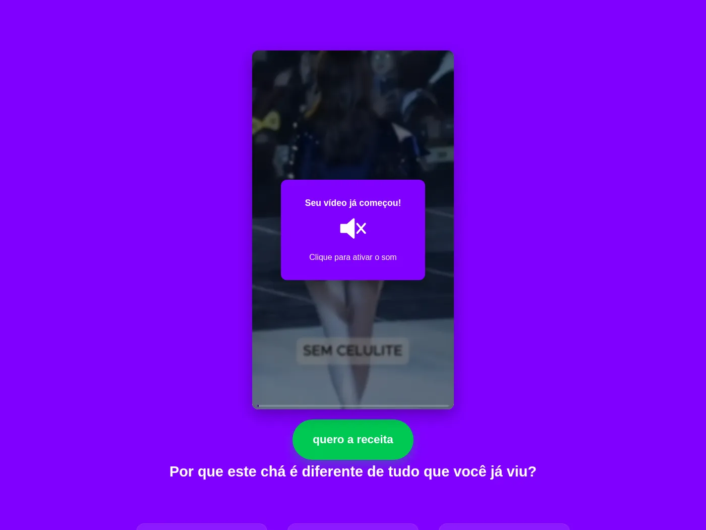 Chá Anticelulite VSL Page