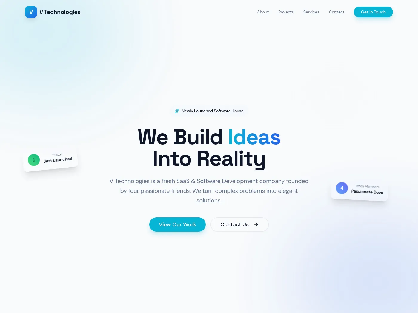 V Technologies Landing