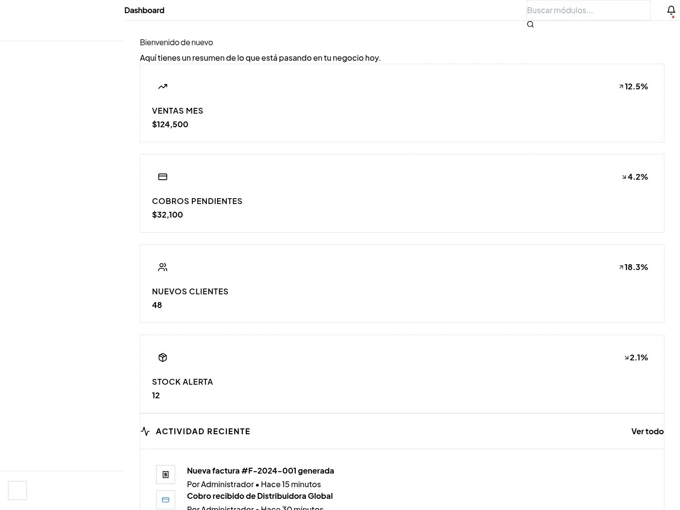 Menú Modular Vue Portal