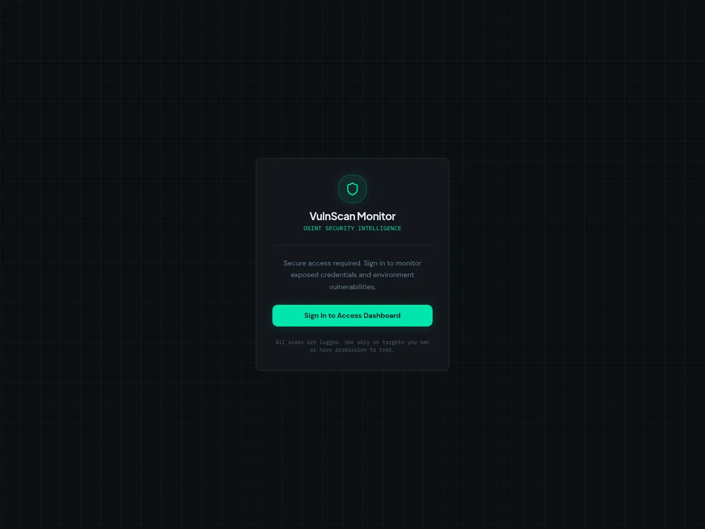 VulnScan Web Monitor