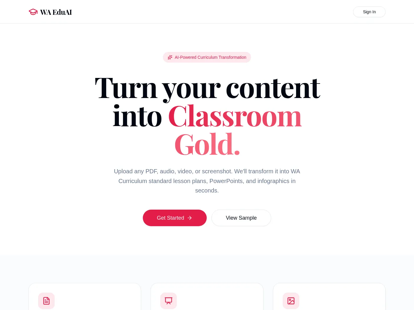 WA Curriculum Content AI