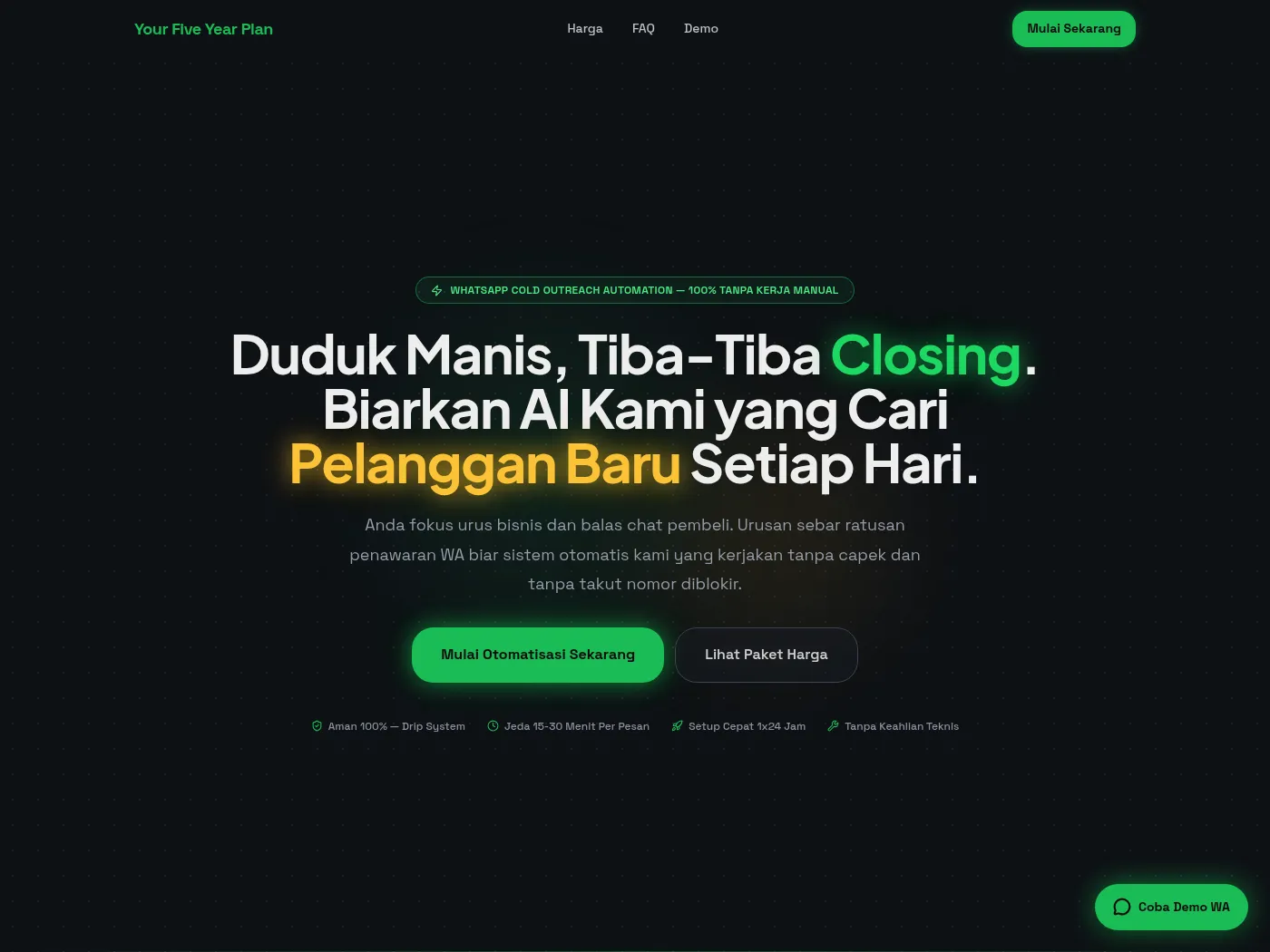 AutoWhatsApp Closing Page