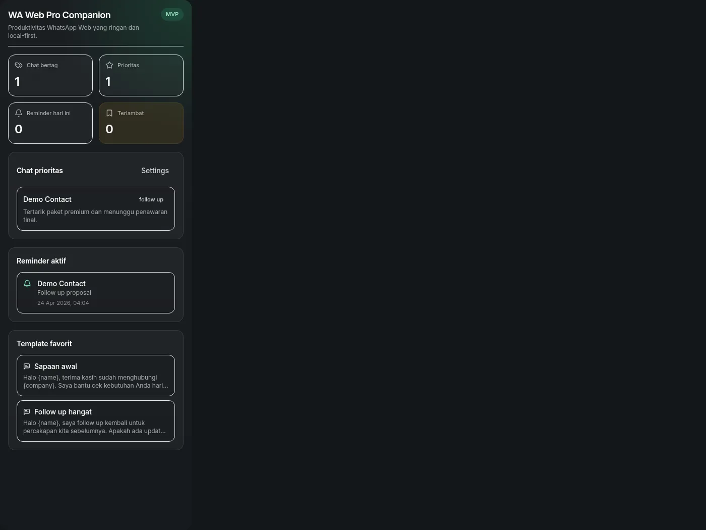 WA Web Pro Companion