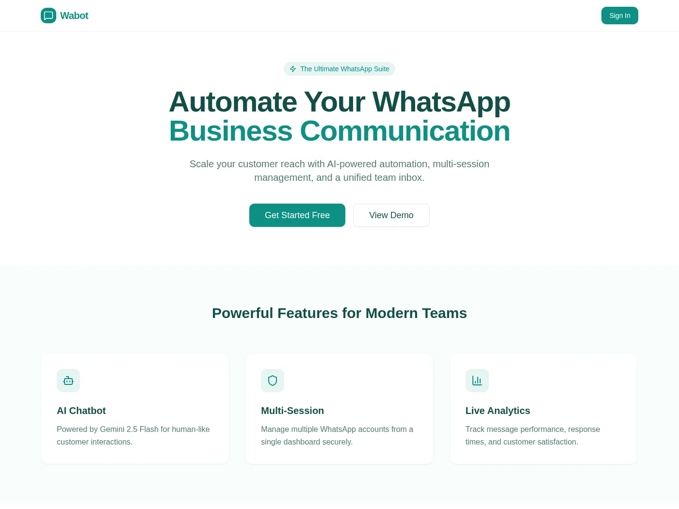 Wabot Platform