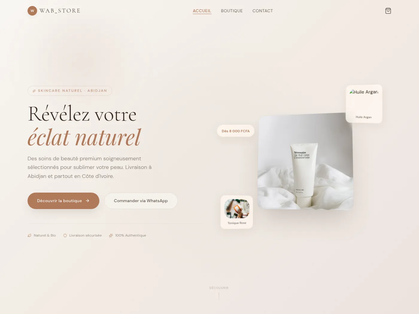 WAB_STORE 3D Skincare Shop