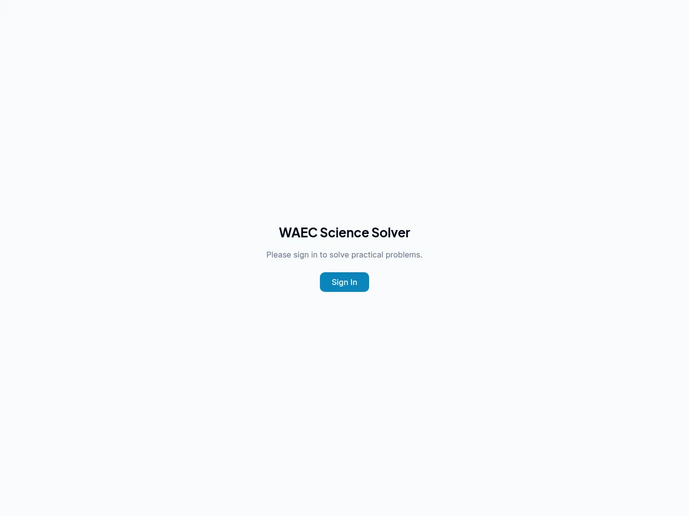 WAEC Science Solver