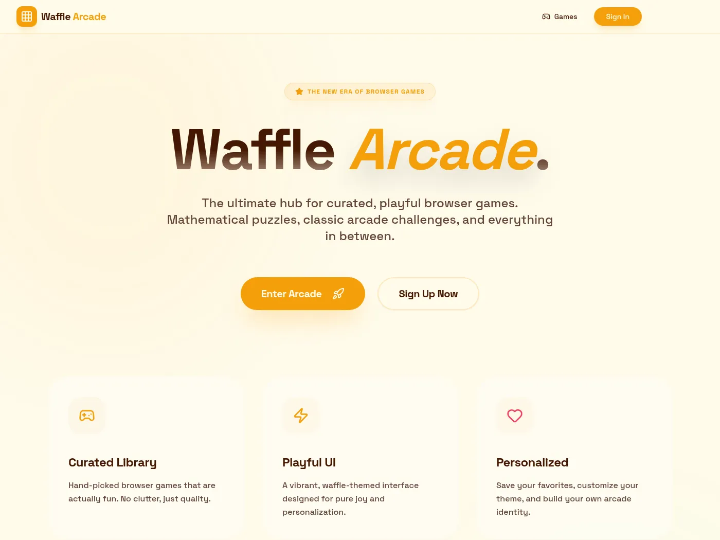 Waffle Math Arcade