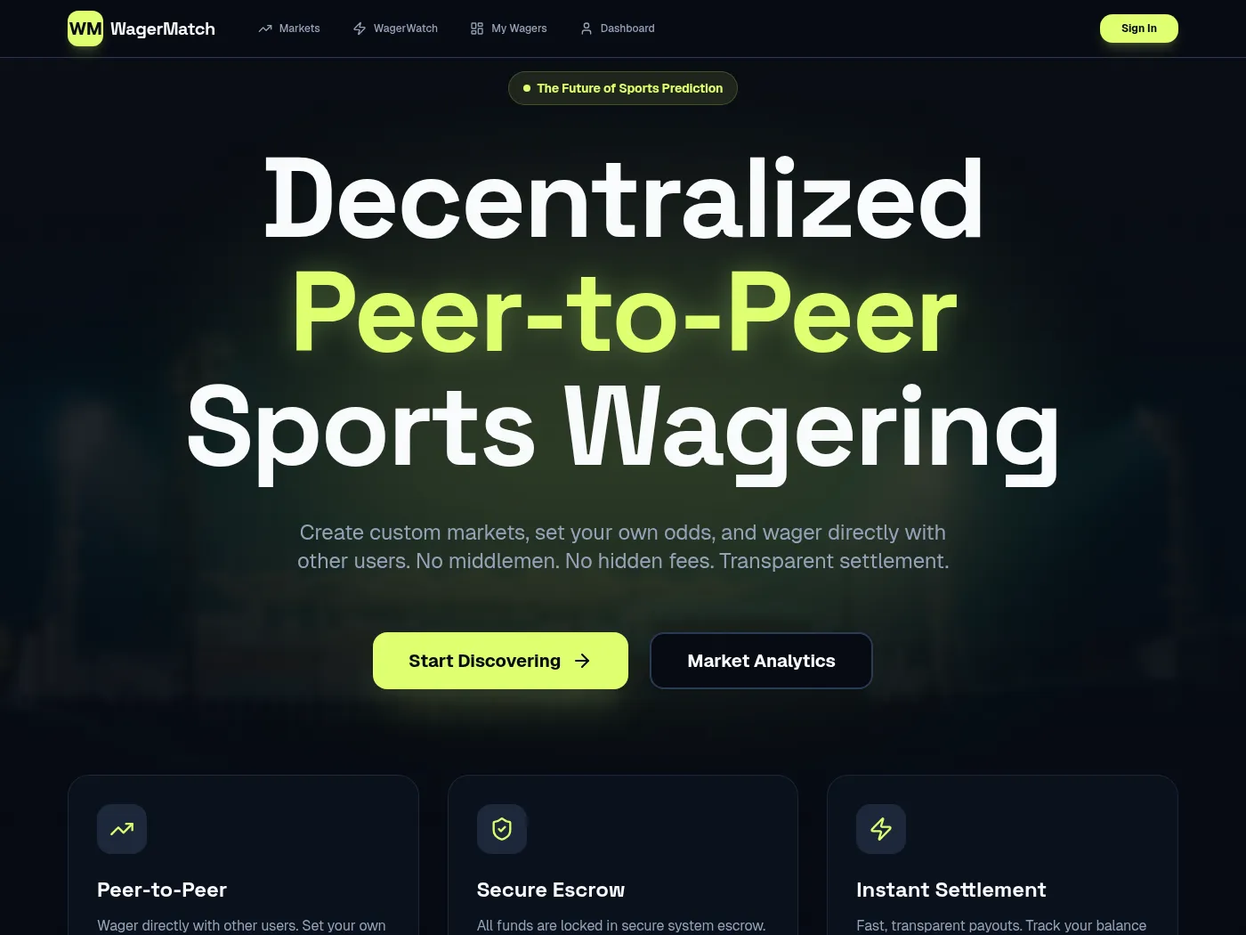 WagerMatch Sports Marketplace