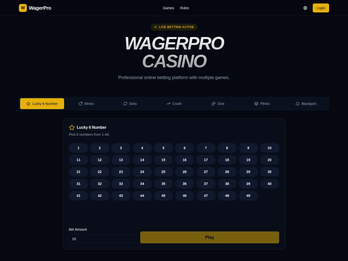 WagerPro Casino Suite