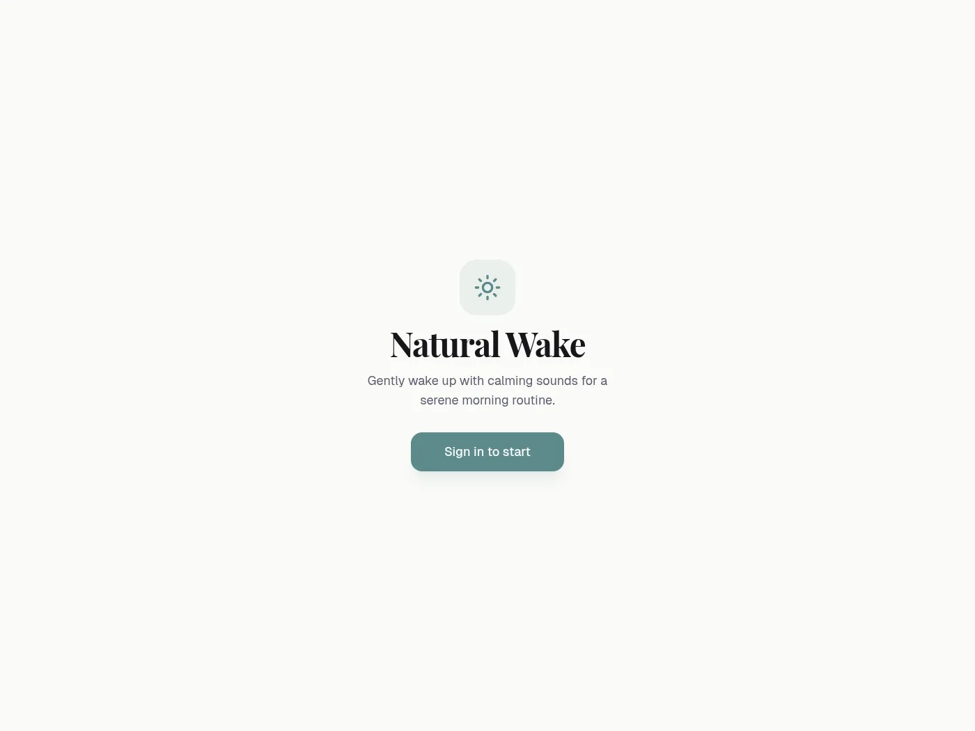 Natural Wake Alarm