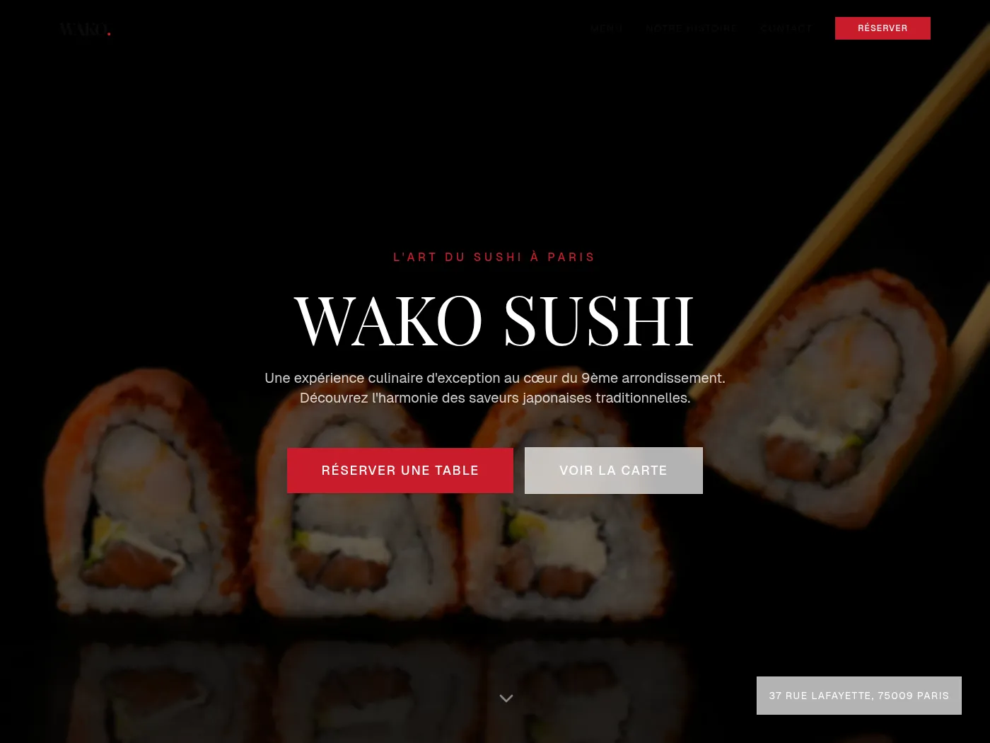 Wako Sushi Website