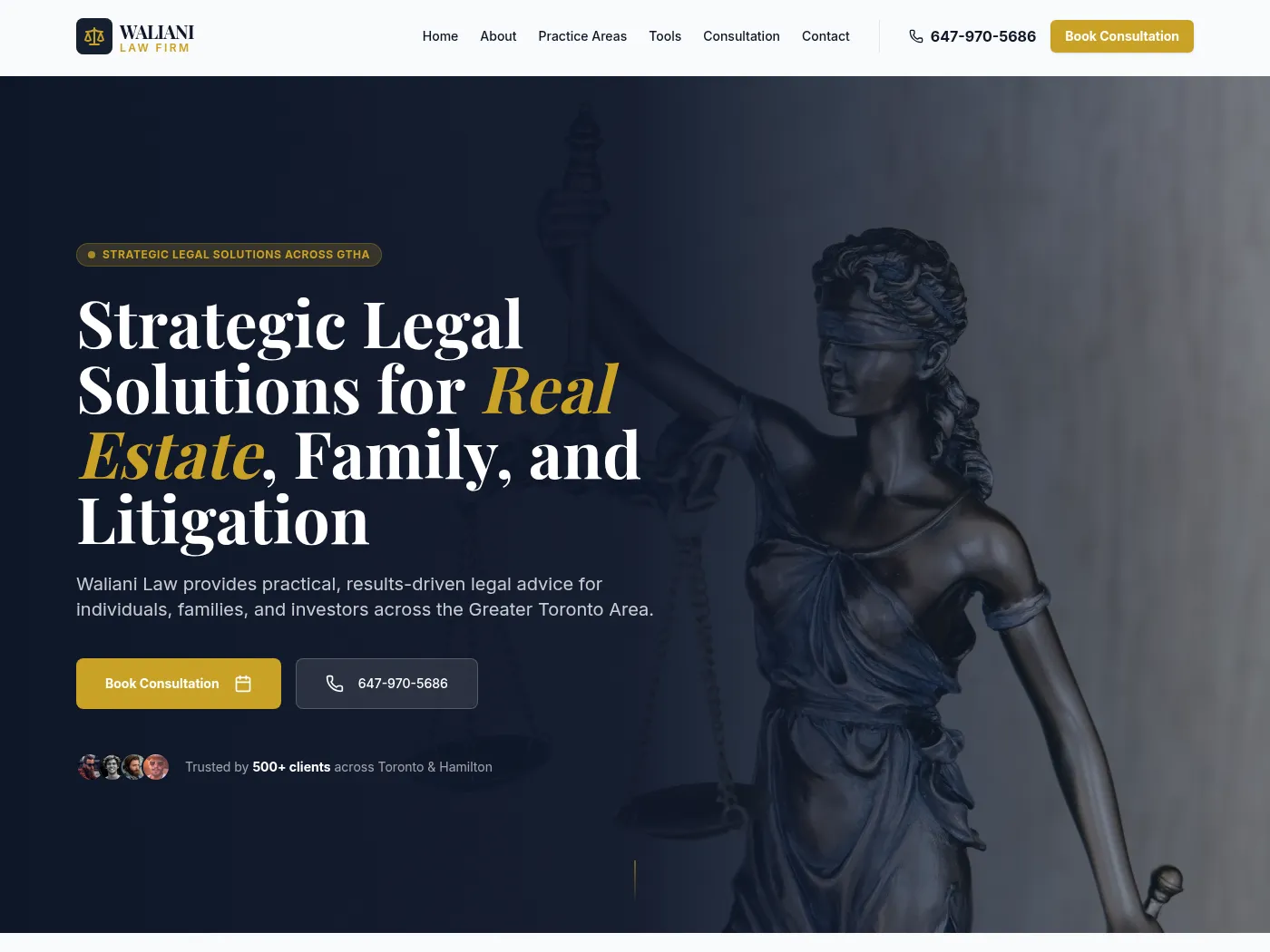Waliani Law Firm Website