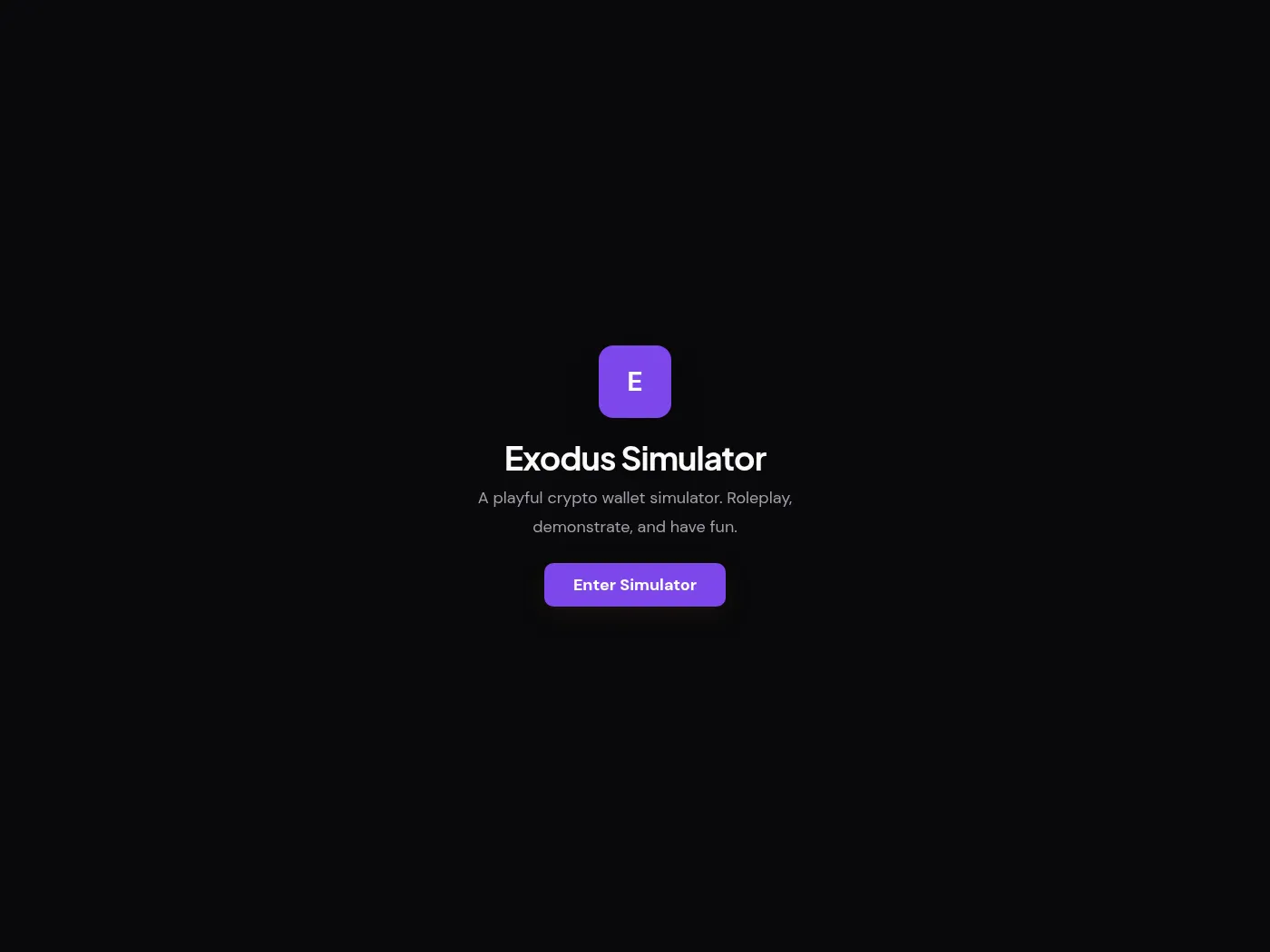 Exodus Wallet Simulator