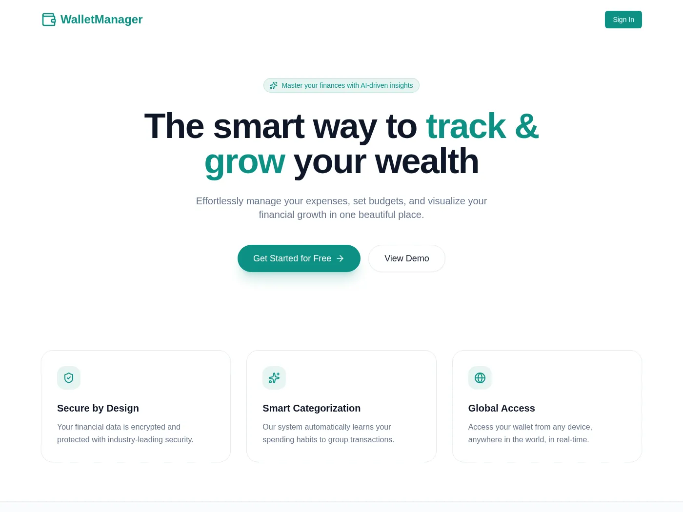 Wallet Manager App
