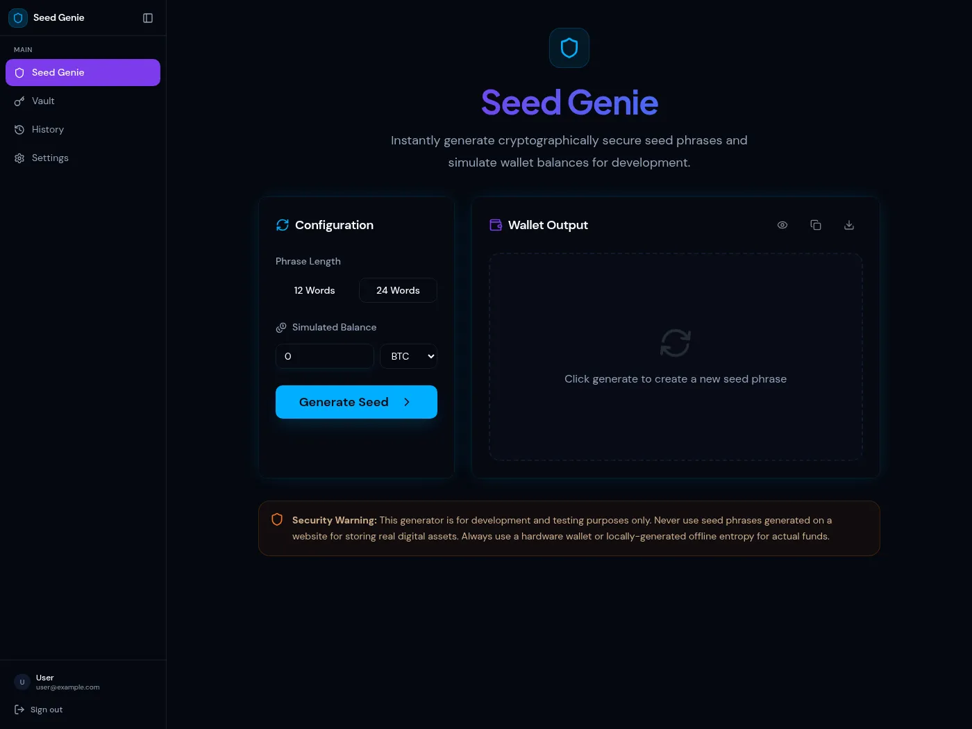 Crypto Wallet Seed Genie