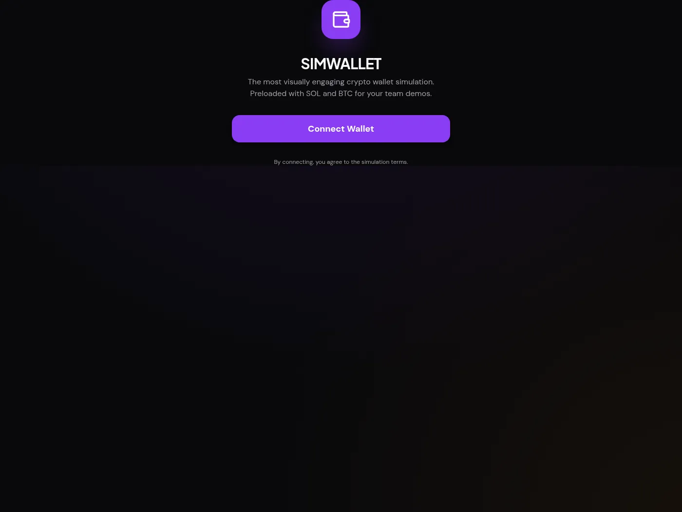 Simulated Wallet Dashboard