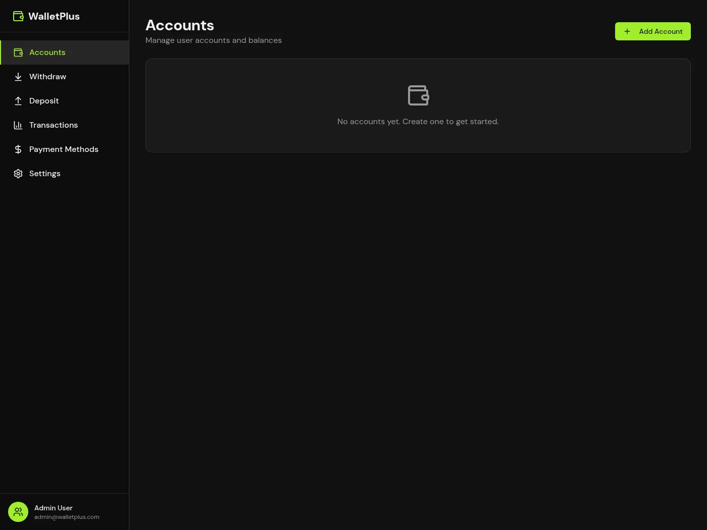 WalletPlus Admin Console