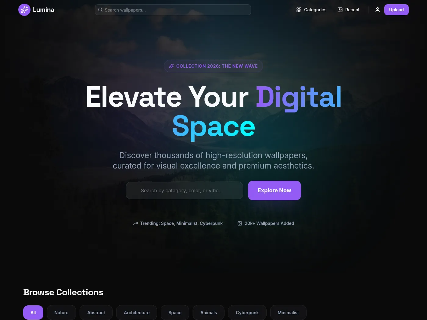 Wallpaper Web Mockup