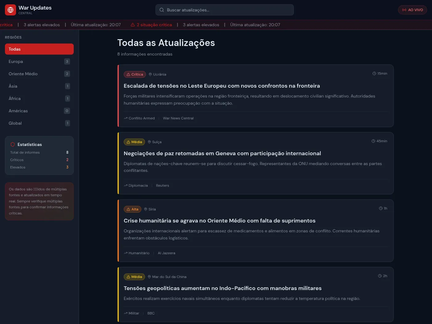 War Updates Central