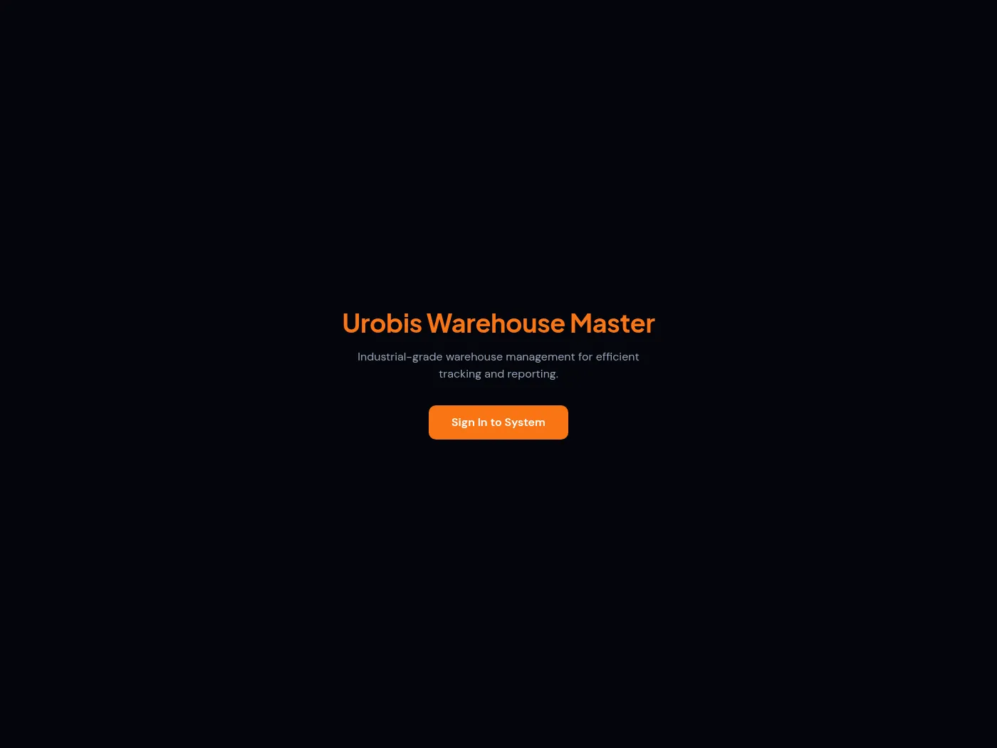 Urobis Warehouse Master