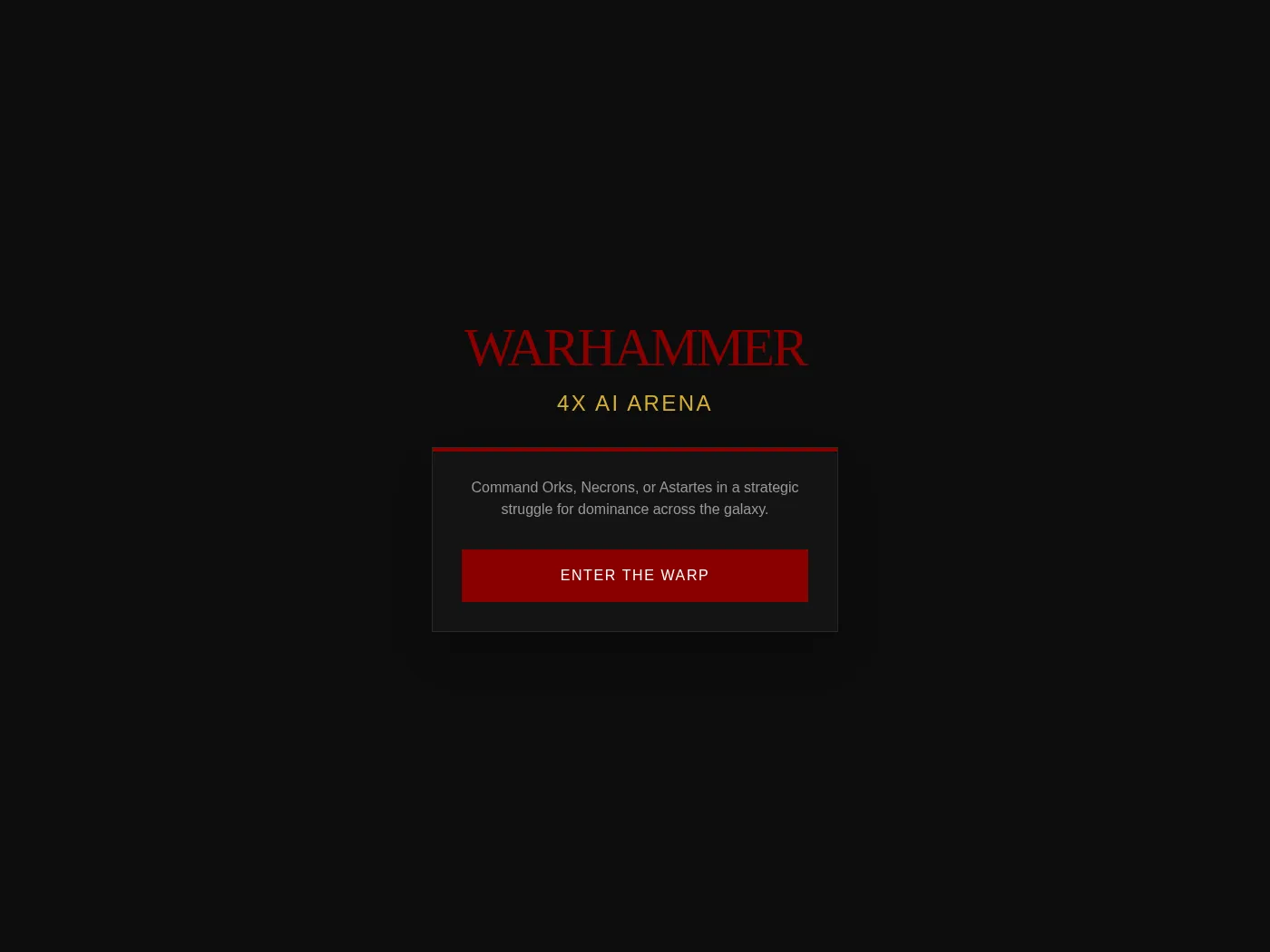 Warhammer 4X AI Arena