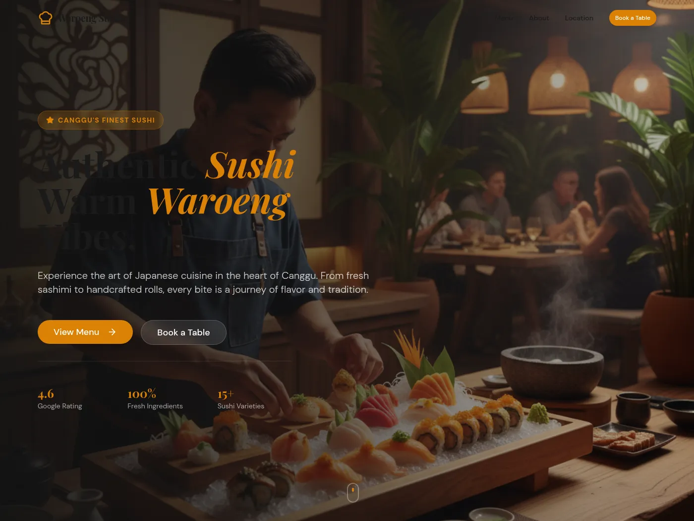 Waroeng Sushi Vitrine