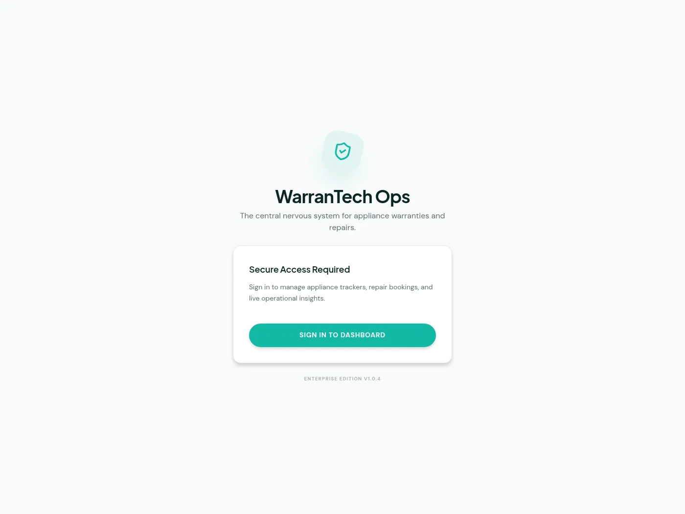 WarranTech Ops Dashboard