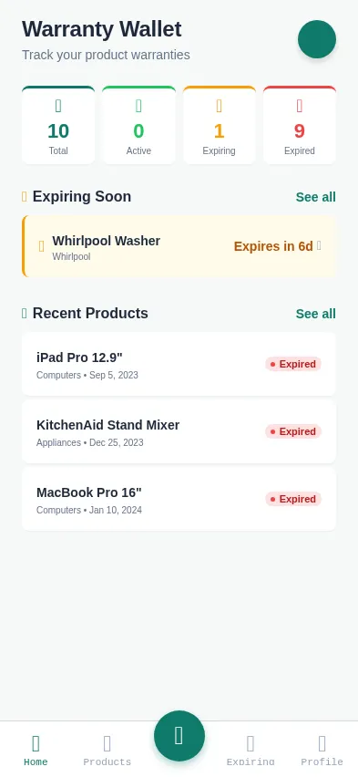 Warranty Wallet