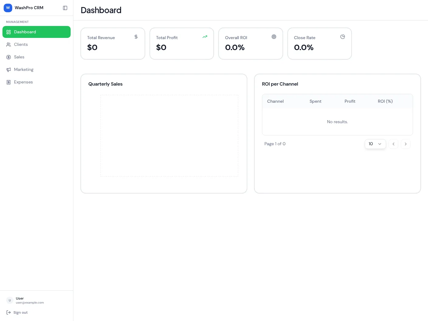 WashPro CRM Suite
