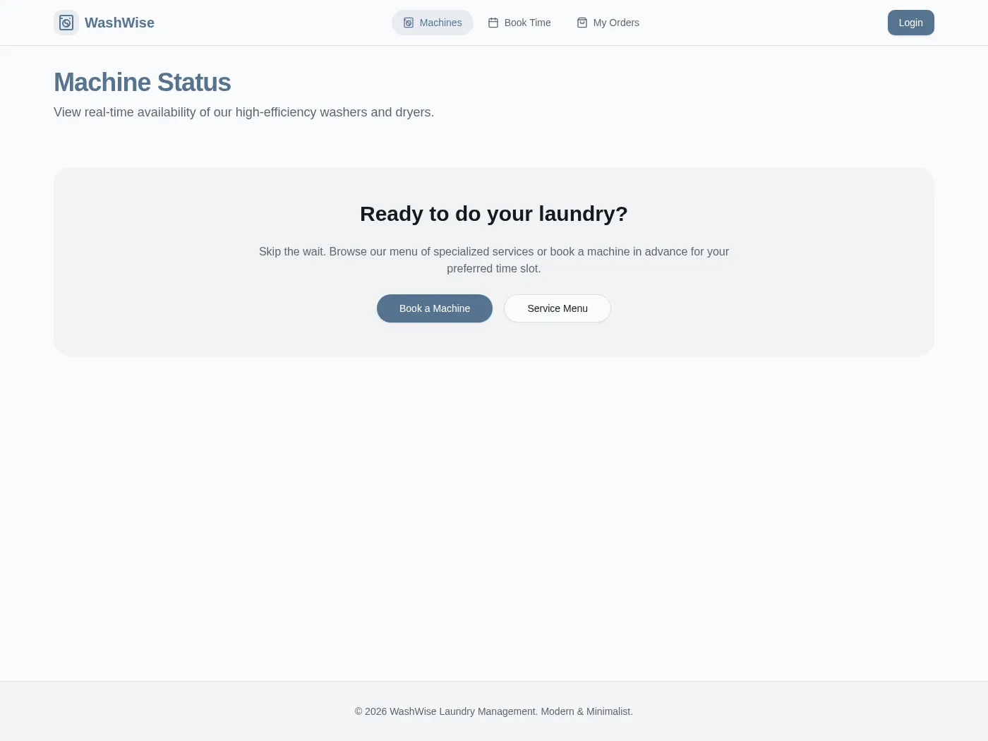 WashWise Web App