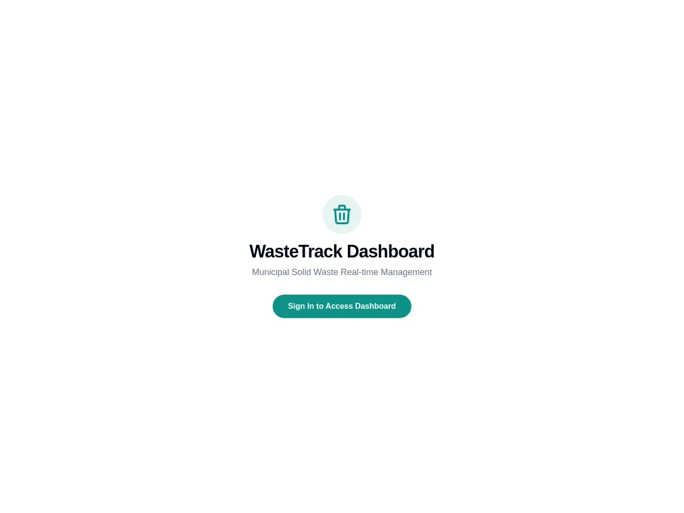 WasteTrack Dashboard